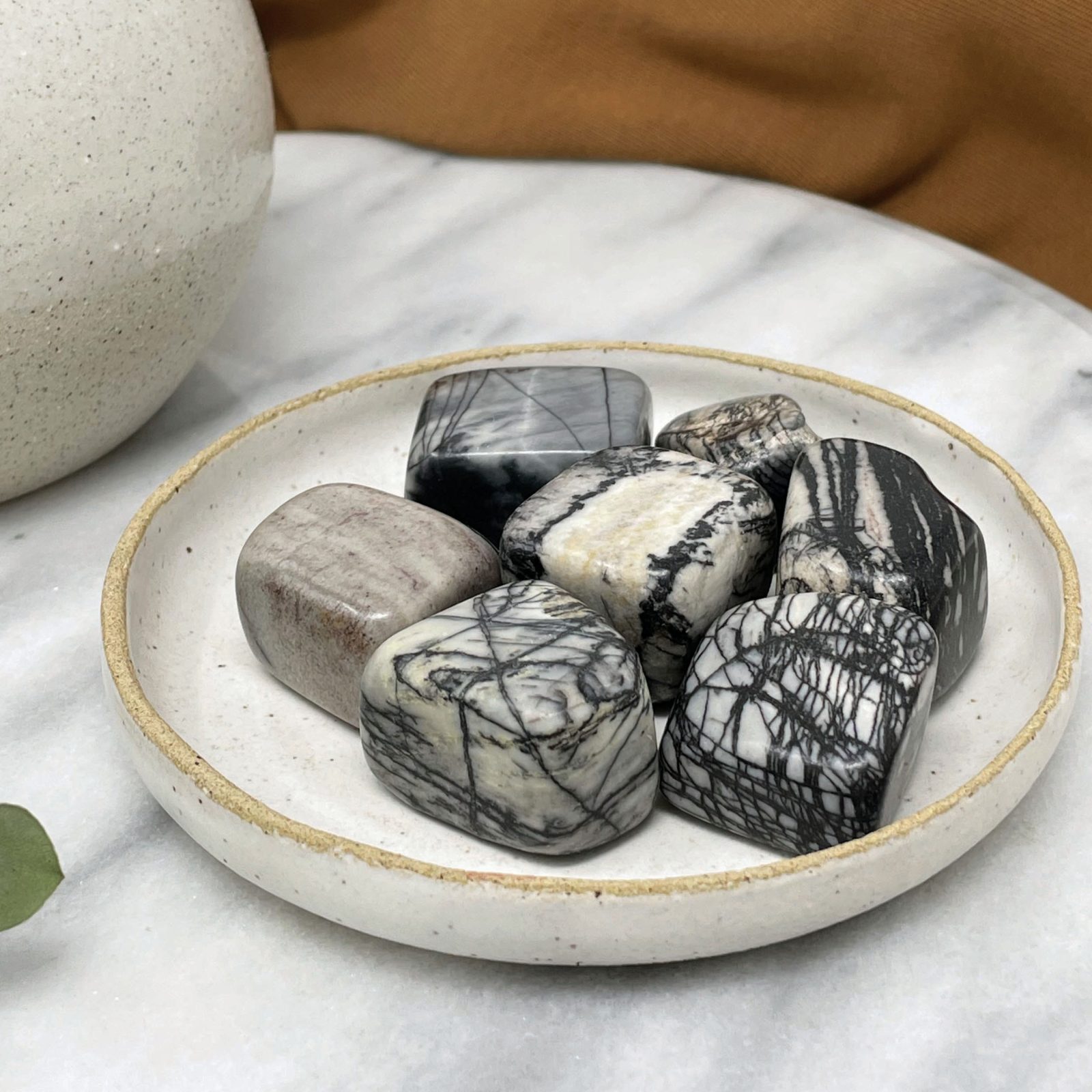 Polished Black Network Stone - Subject II Change